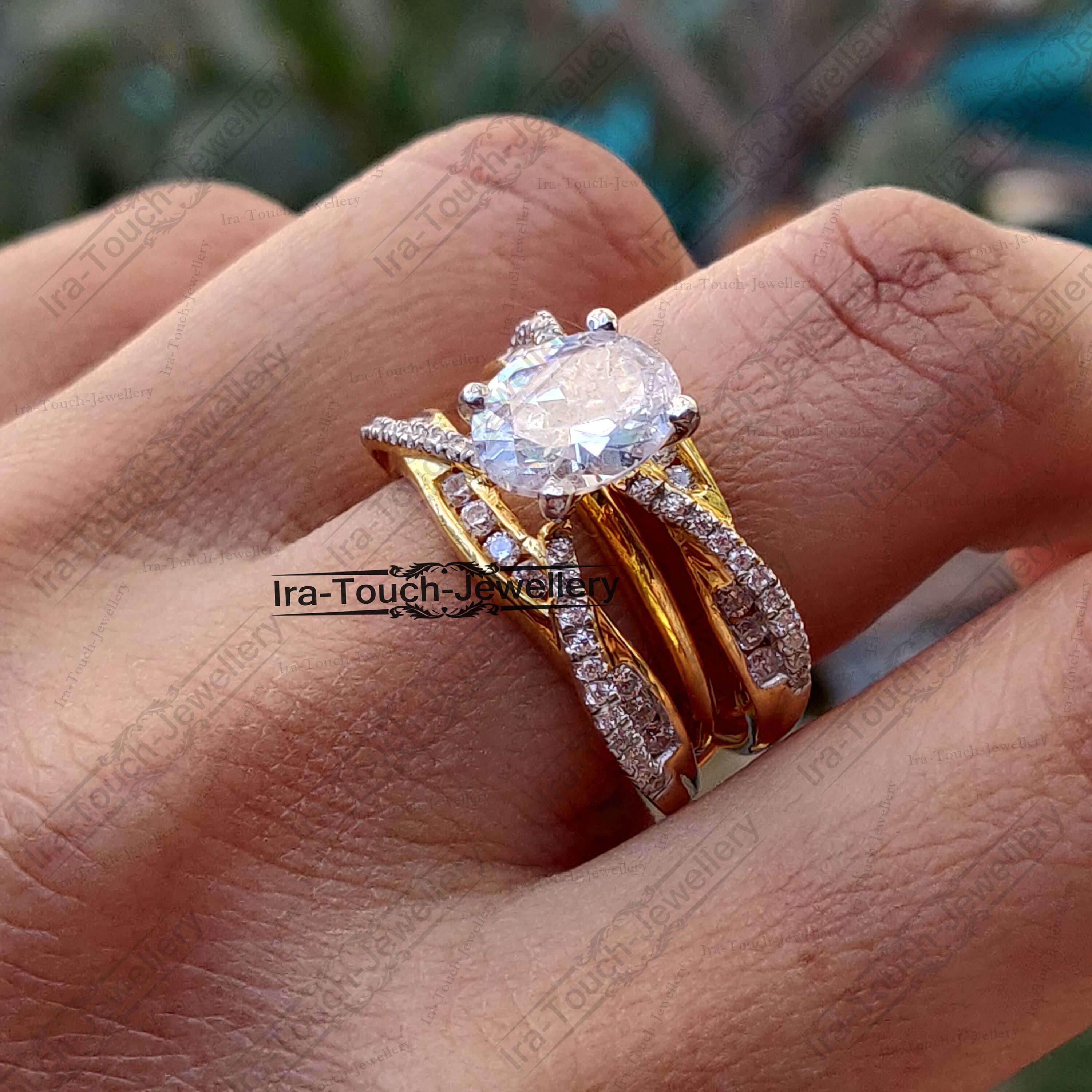 CZ Diamond Enhancer Ring Guard, Wraps for Ring, Enhancer Wrap Ring ...