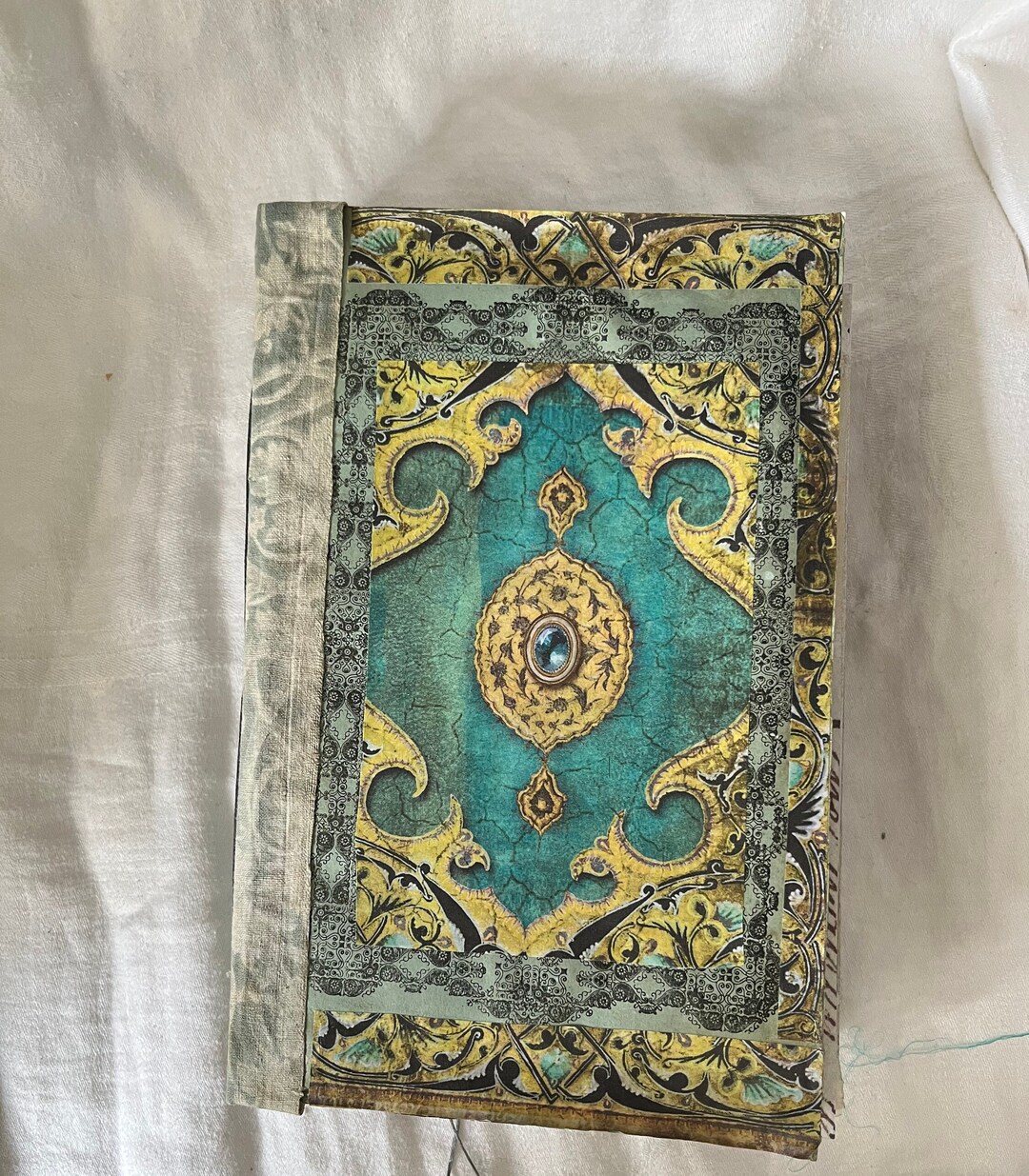 Medieval Theme 1800s Book Altered and Fabric Added Creating Wonderful ...