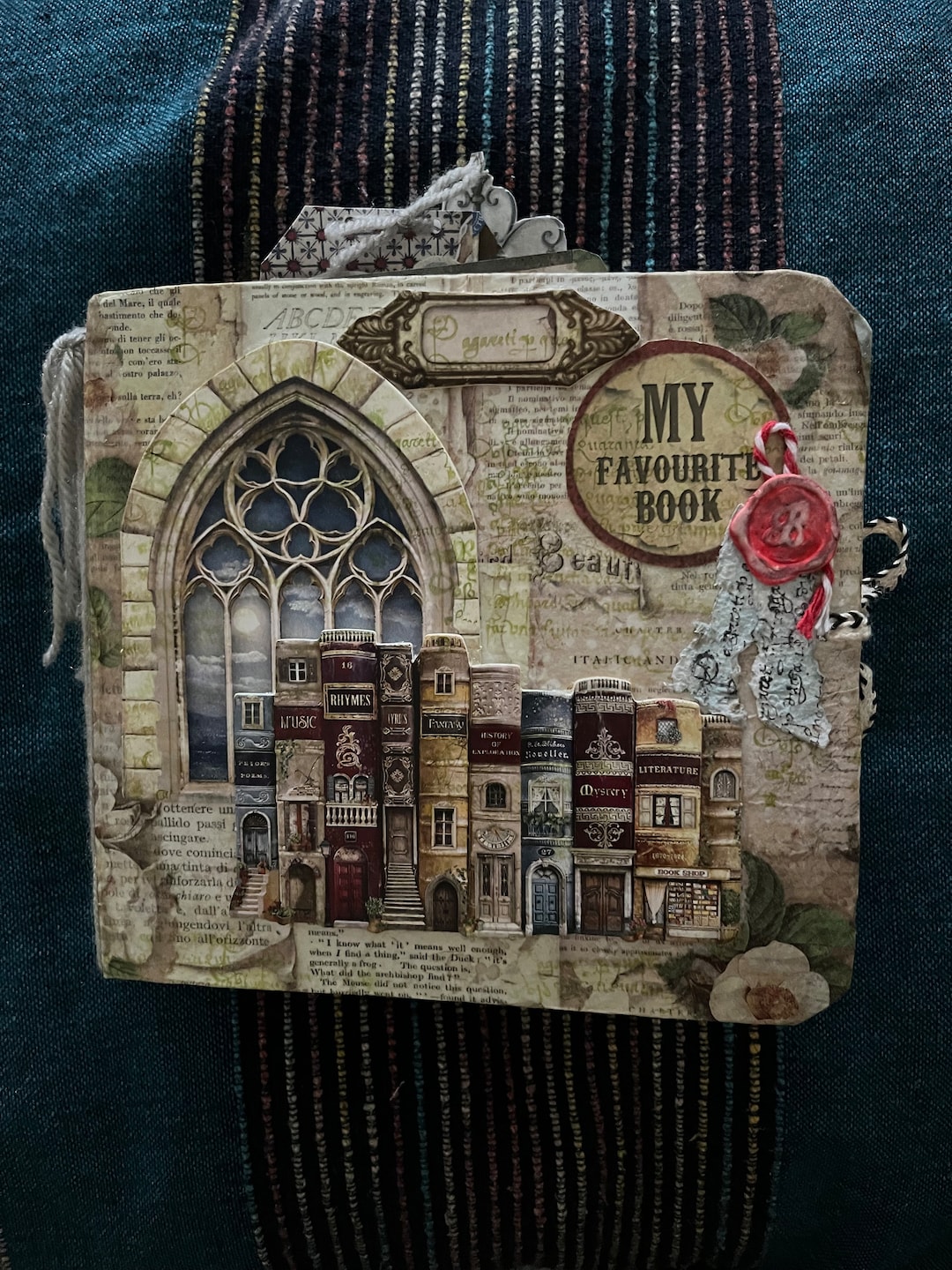 Vintage Library Journal With Antique and Vintage Documents and the ...