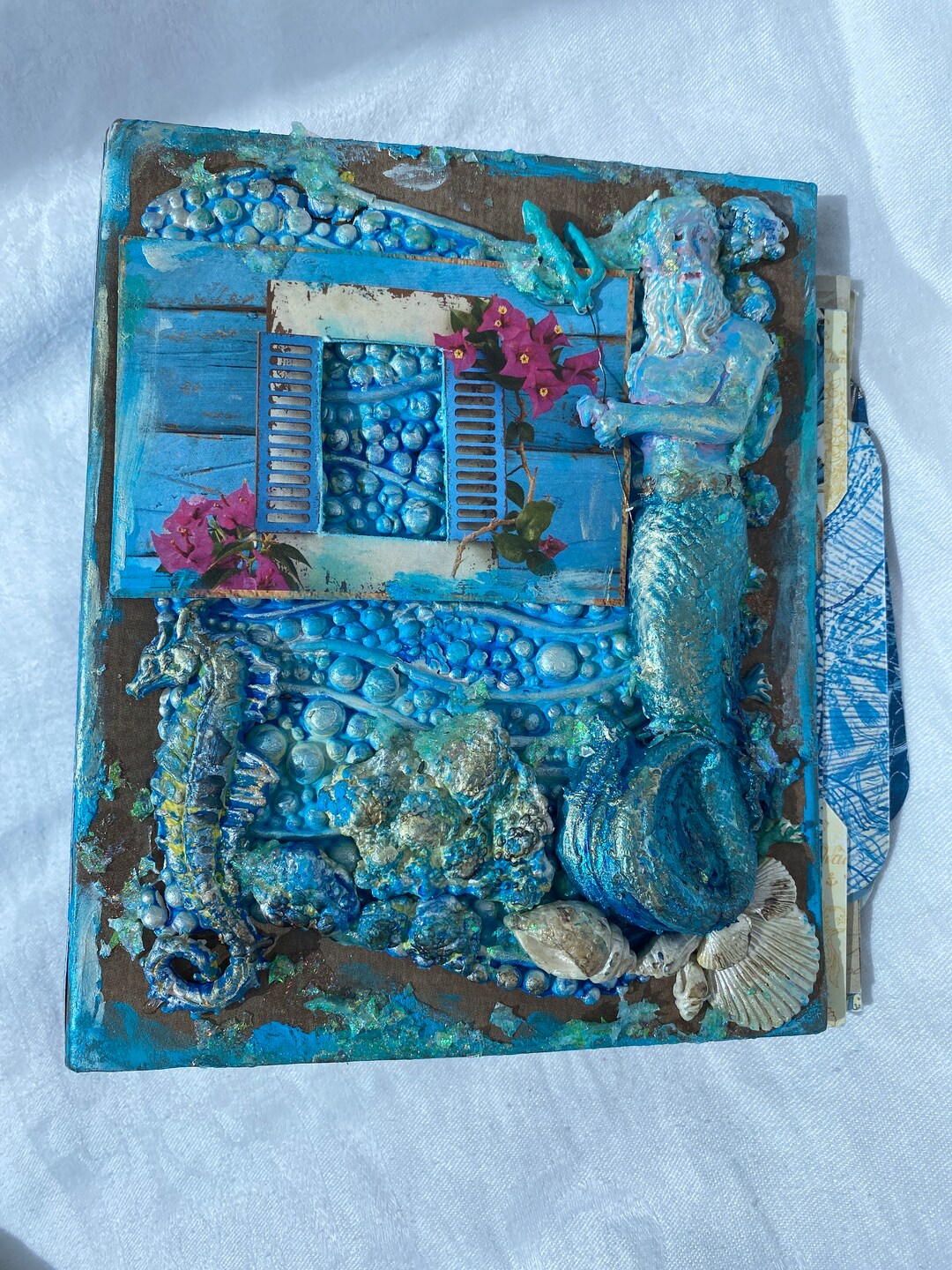 Oceanic Sea Themed Holiday Journal Size 7” X 7” 3D Front Cover - Etsy