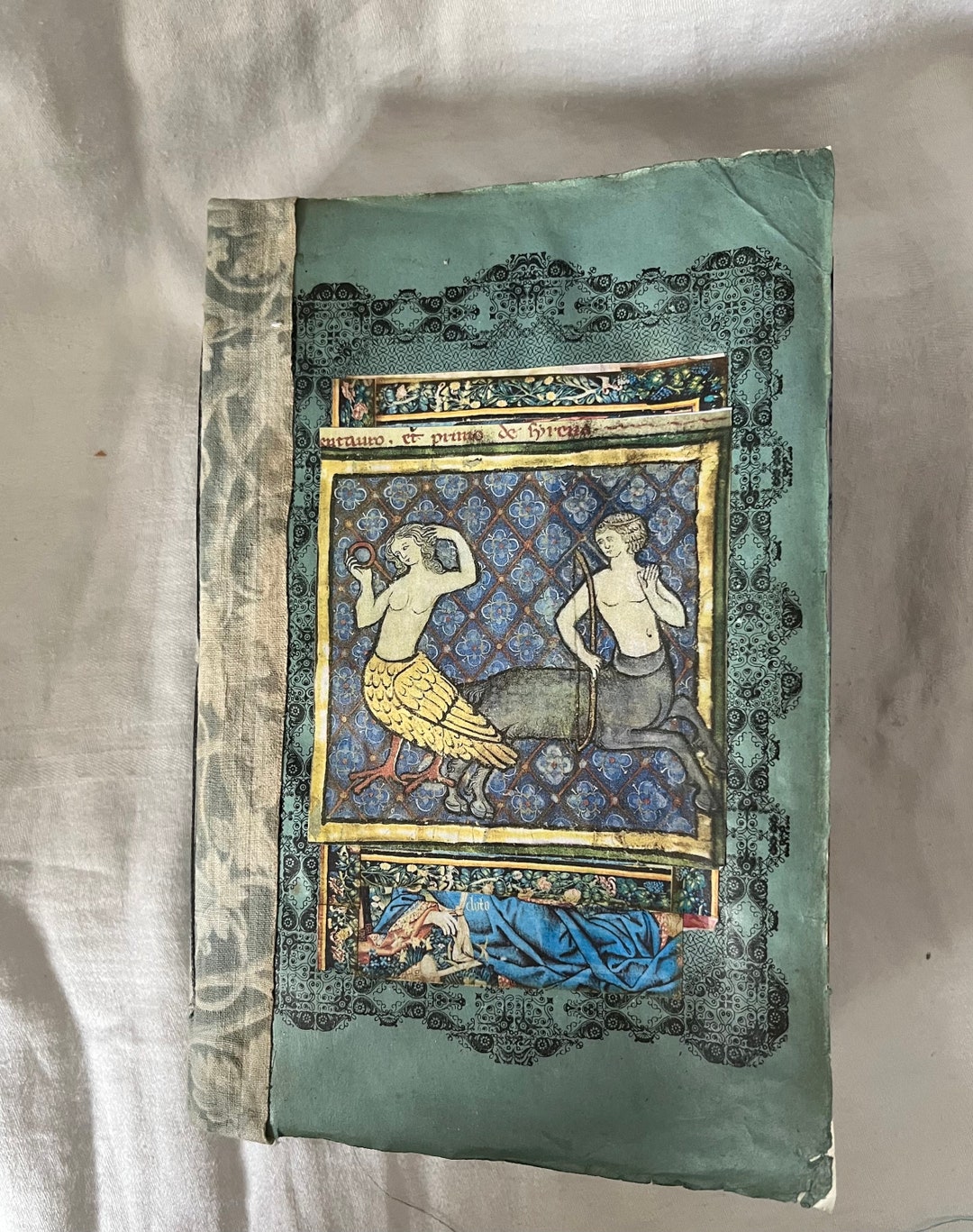 Medieval Theme 1800s Book Altered and Fabric Added Wonderful Journal - Etsy