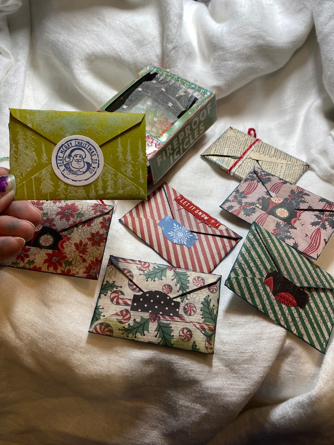 7x Decorative Journaling Cards With Envelopes Christmas Themed in 1x ...