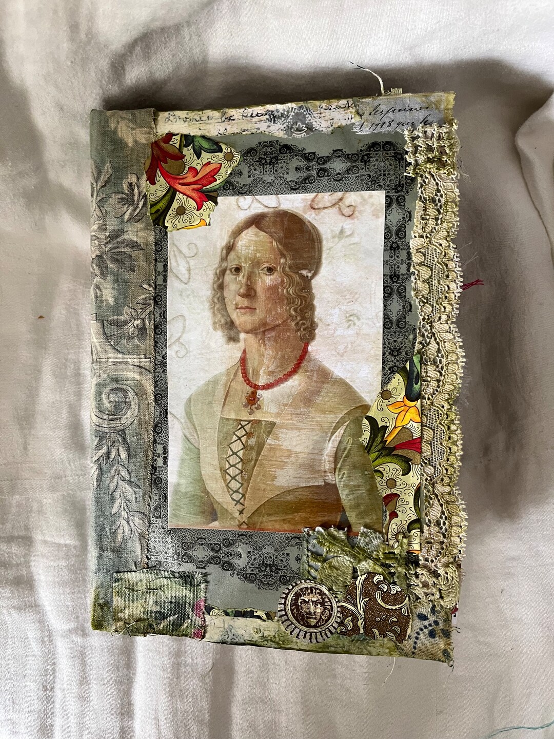 Medieval Theme 1800s Book Altered and Fabric Added for a Wonderful ...