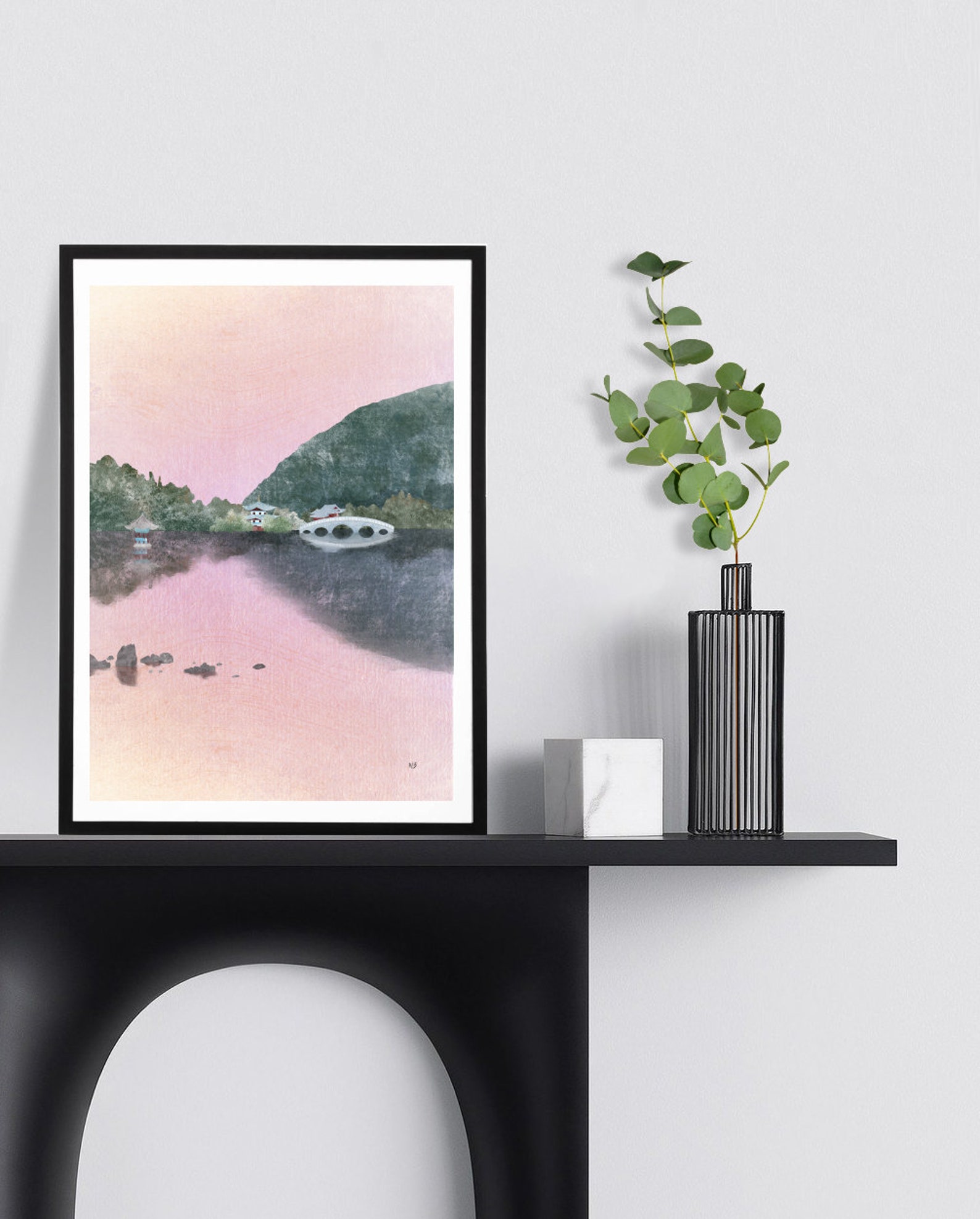 Tranquility Abstract Landscape Poster, A4 and A3 Art Print - Etsy