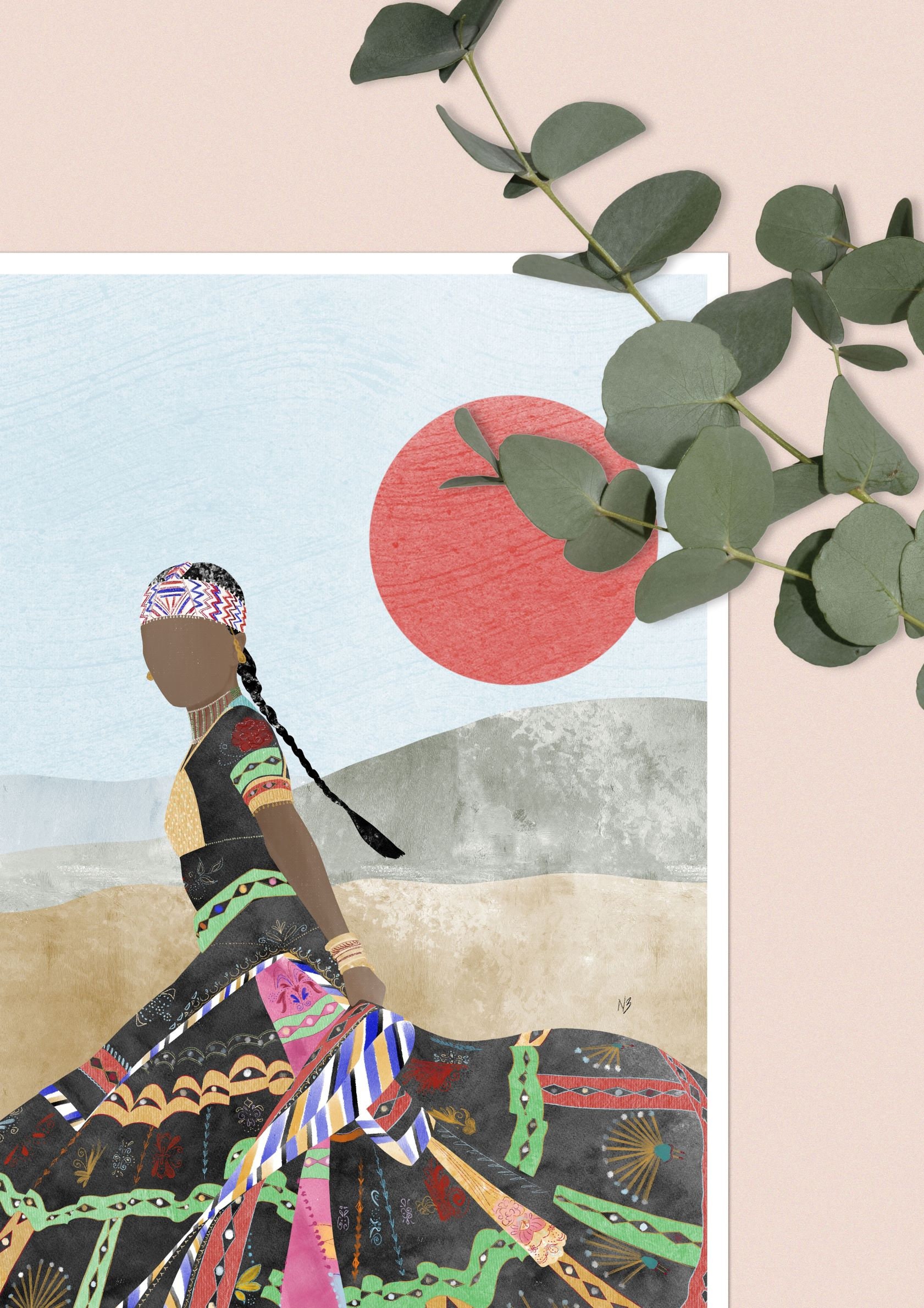 Gipsy Abstract Landscape Poster A4 and A3 Art Print - Etsy