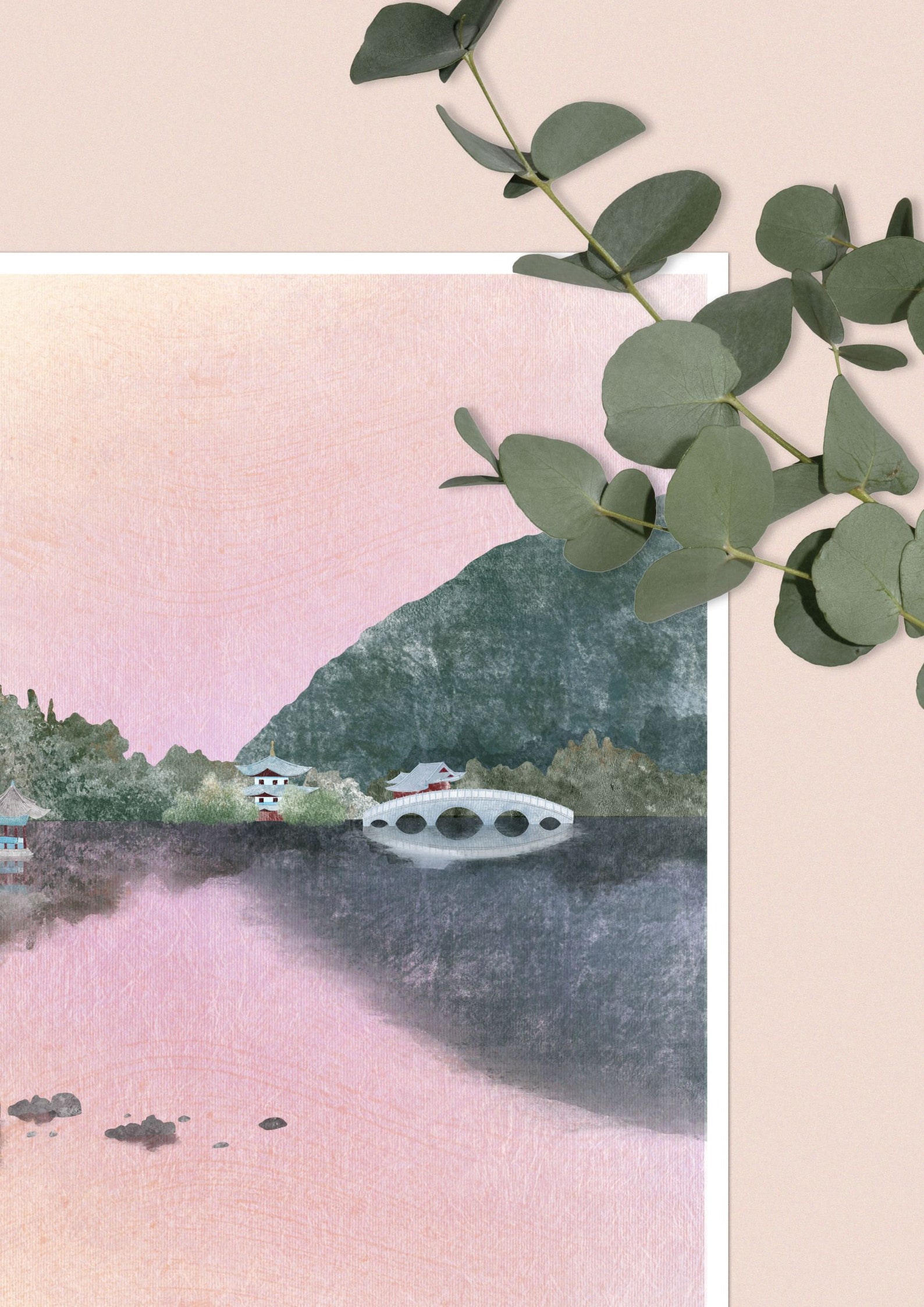 Tranquility Abstract Landscape Poster, A4 and A3 Art Print - Etsy