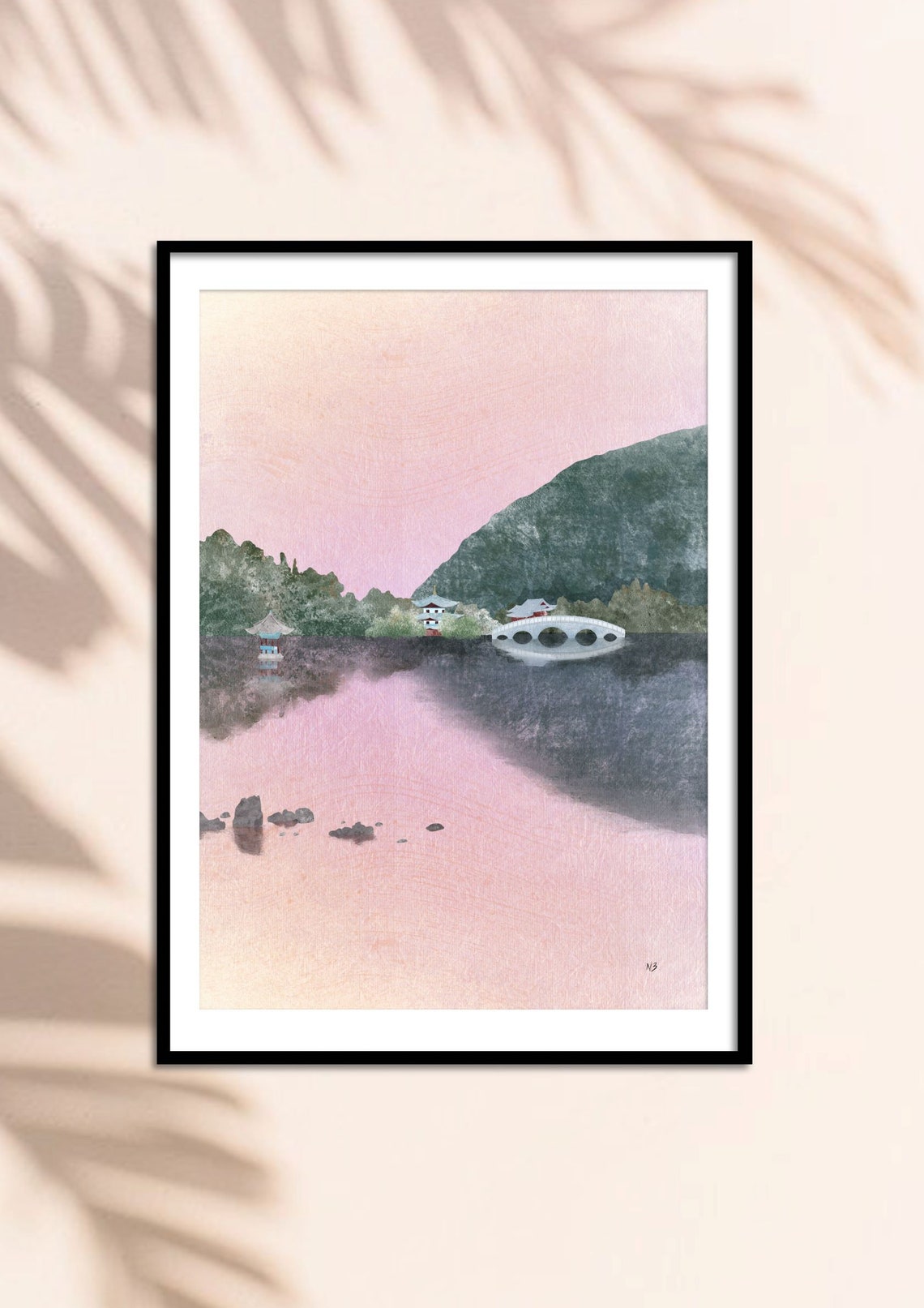 Tranquility Abstract Landscape Poster, A4 and A3 Art Print - Etsy
