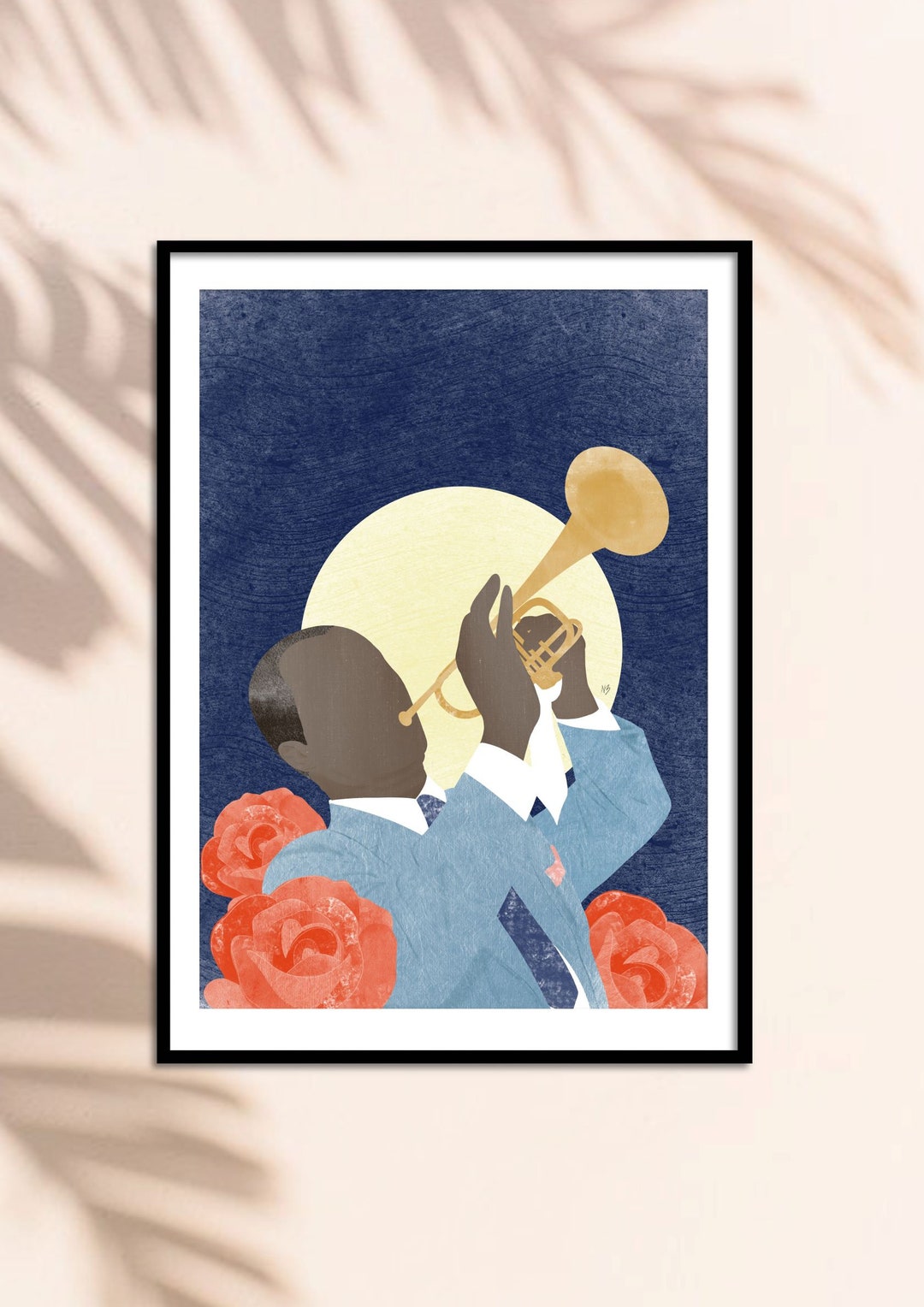 Louis Armstrong Abstract Portrait, A4 and A3 Art Print - Etsy