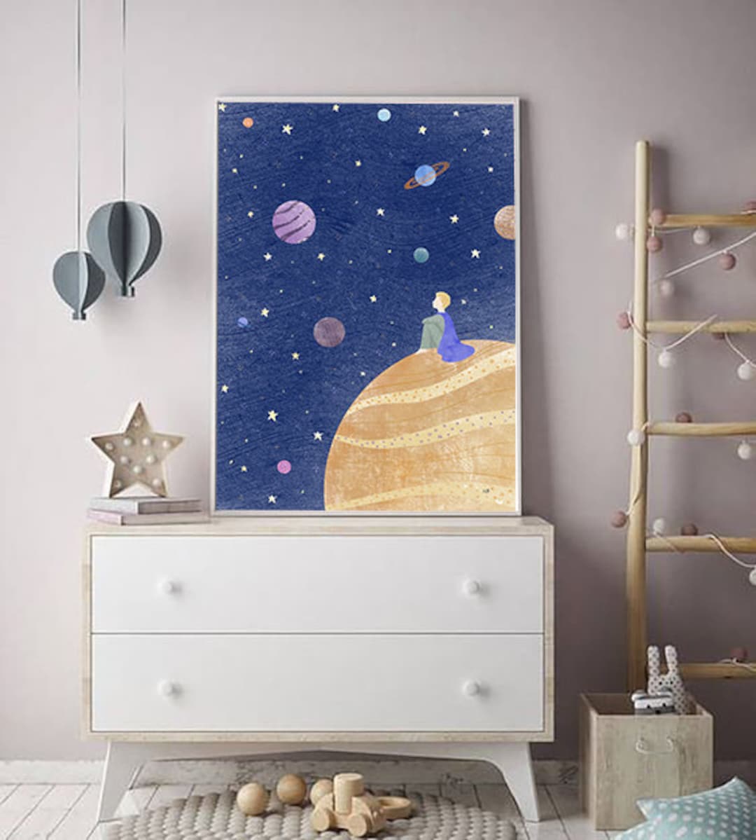 Little Prince Abstract Landscape Poster A4 and A3 Art Print - Etsy