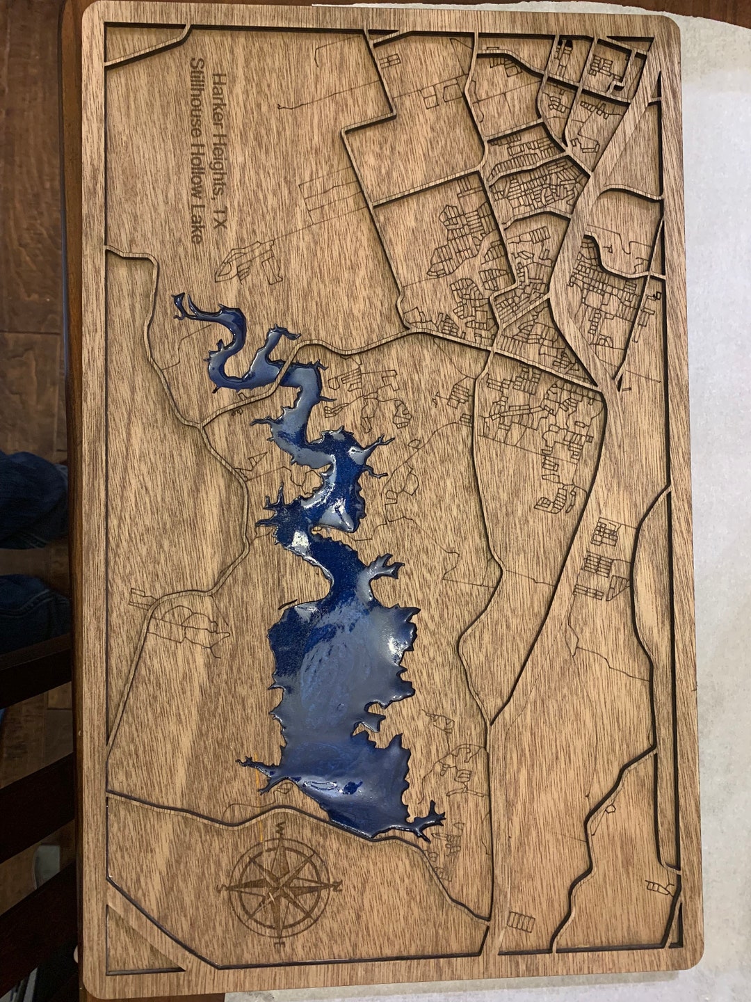 Custom Laser Cut Map W/ 3D Printed Stands - Etsy