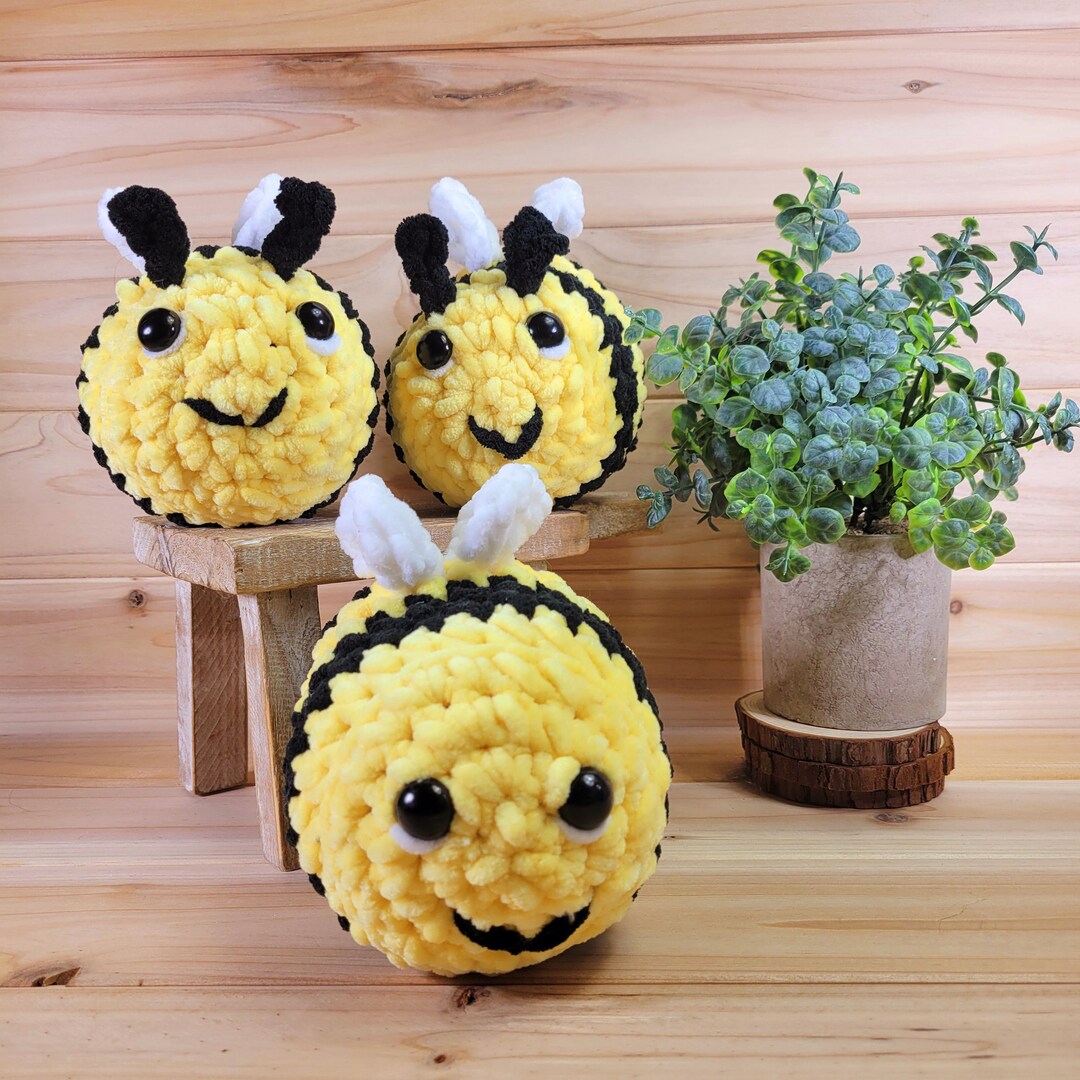 Plushie Bees | Stuffies | Handmade Spring Decor | Plush Bee | Gift ...