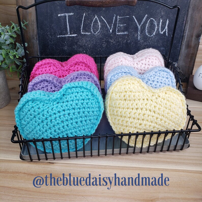 Crocheted Hearts |conversation Hearts| Amigurumi | Handmade |love ...