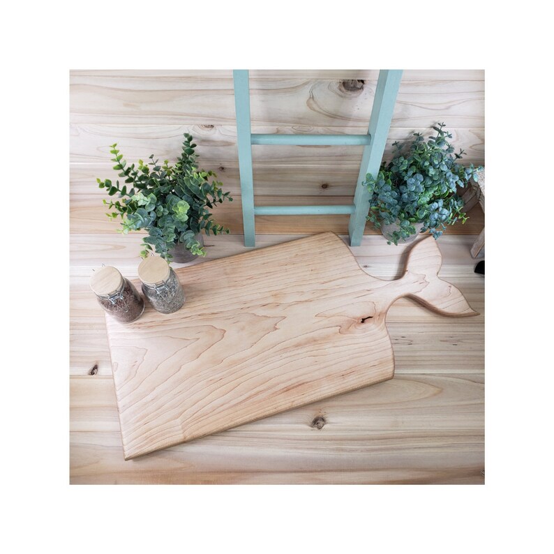 Handmade Charcuterie Board| Fishtail Handle| Solid Maple Wood ...