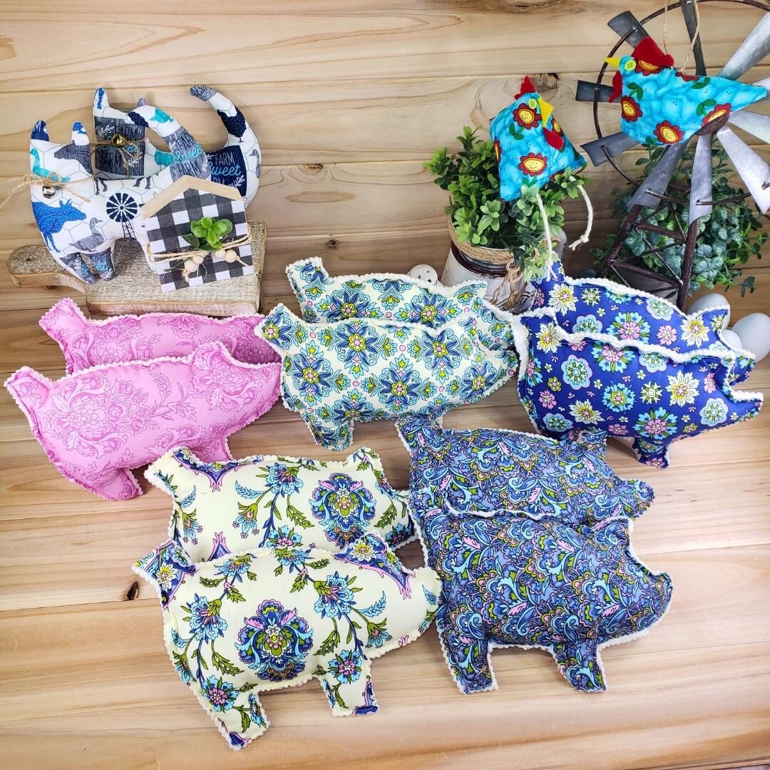 Rustic Farmhouse Charm: Handmade Sewn Pig Bowl Fillers - Etsy