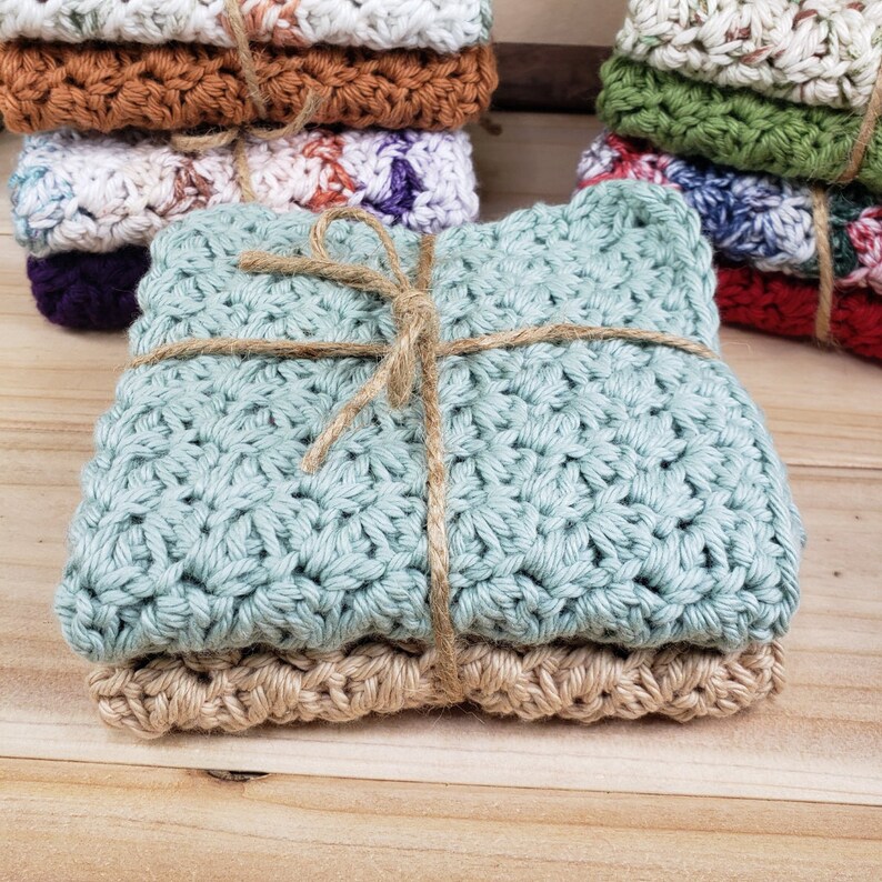 Handmade Crochet Dishcloths! Colorful Varieties! Sold in Sets of Two ...