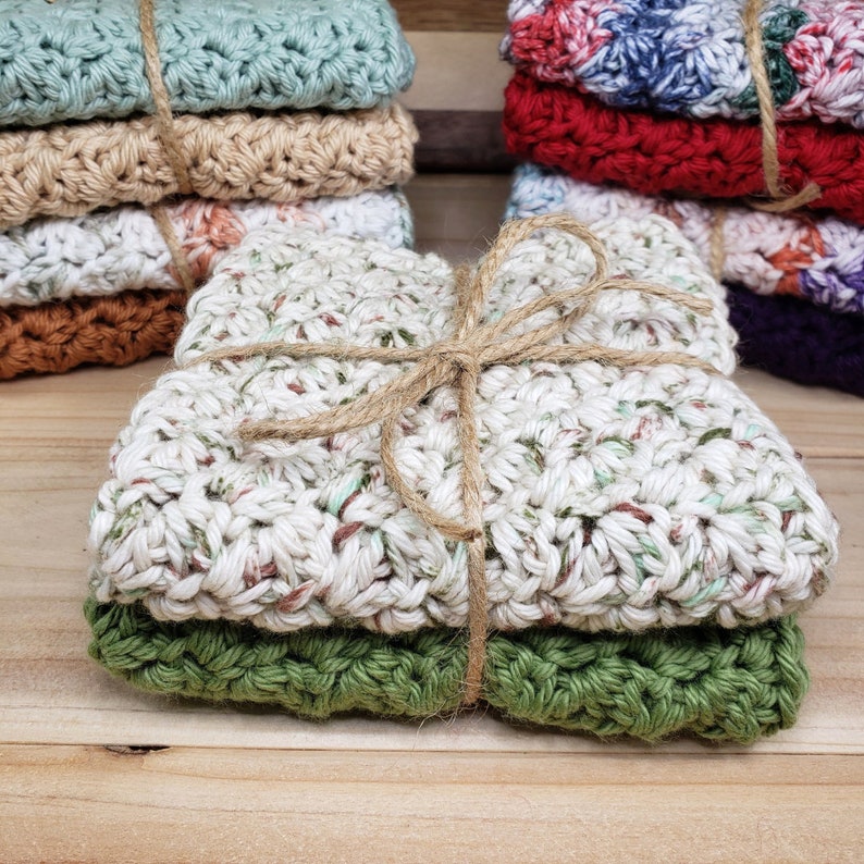 Handmade Crochet Dishcloths! Colorful Varieties! Sold in Sets of Two ...