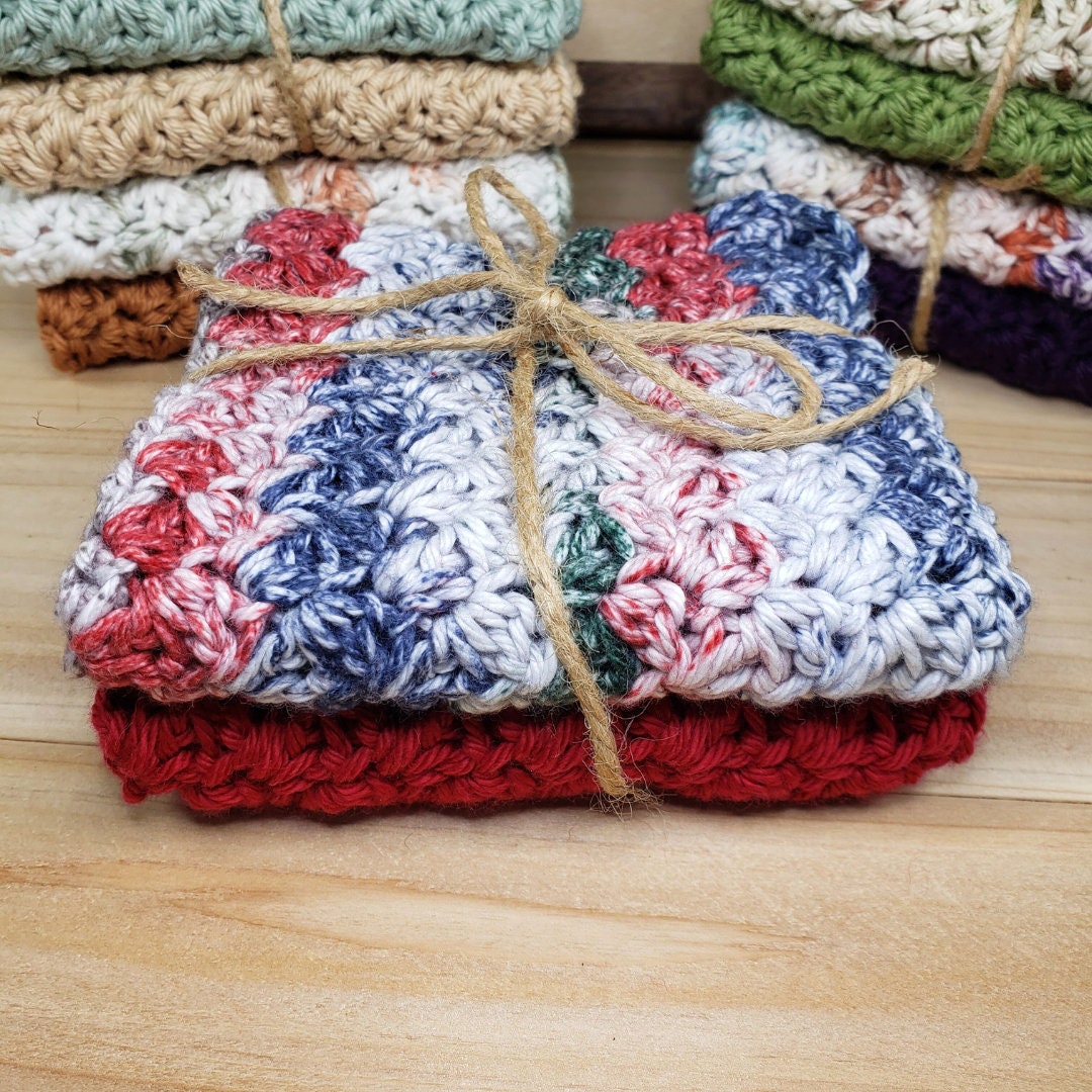 Handmade Crochet Dishcloths! Colorful Varieties! Sold in Sets of Two ...