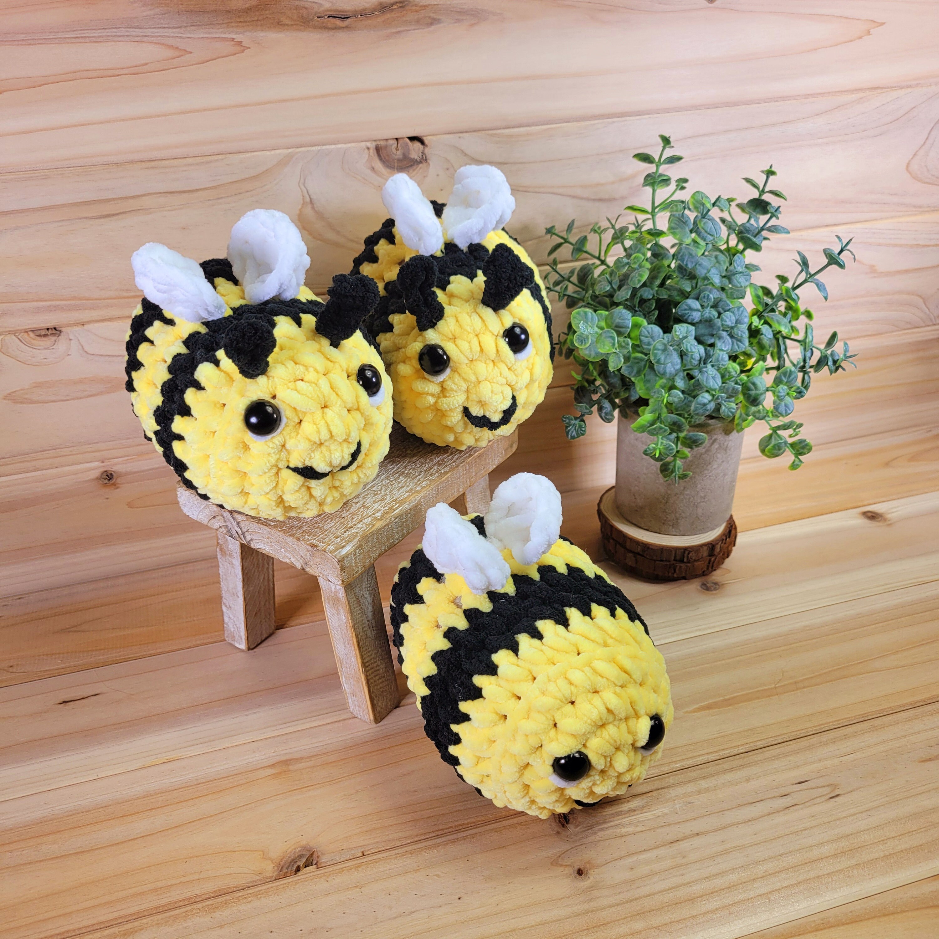 Plushie Bees | Stuffies | Handmade Spring Decor | Plush Bee | Gift ...