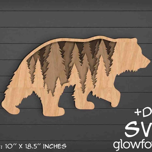 Reindeer Multi-layer Glowforge SVG Laser Cut DXF Instant - Etsy