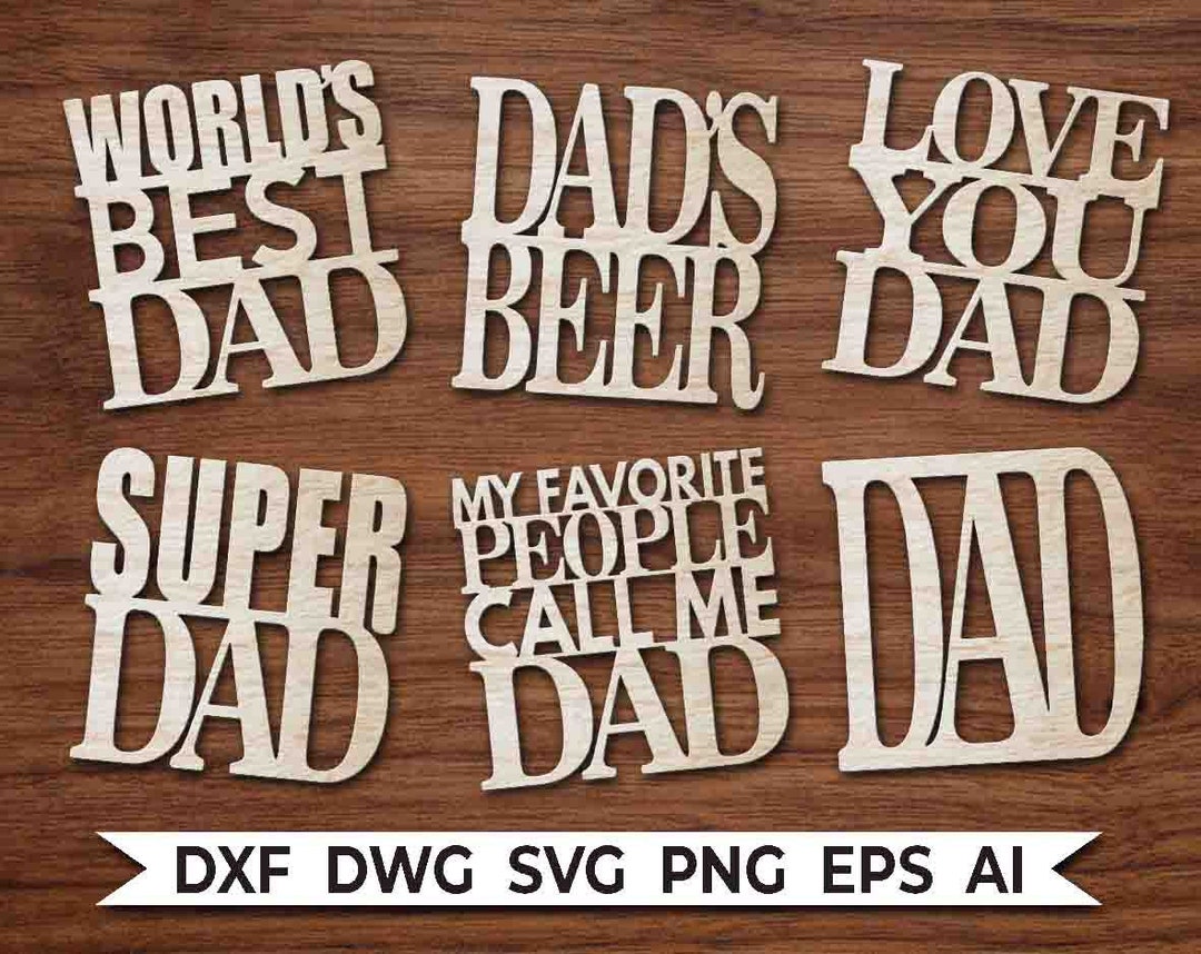 Fathers Day Coasters - Cut File - Instant Download - Dxf Svg Png Eps Ai ...