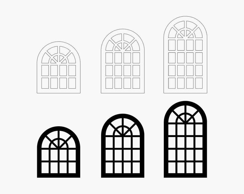 Window Frame 3 Sizes Instant Download Svg Pdf Dxf Png - Etsy