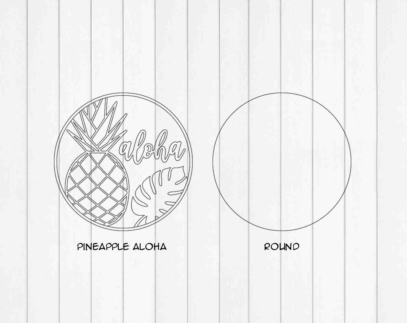 Aloha Round Wood Sign Pineapple Instant Download Svg Pdf - Etsy