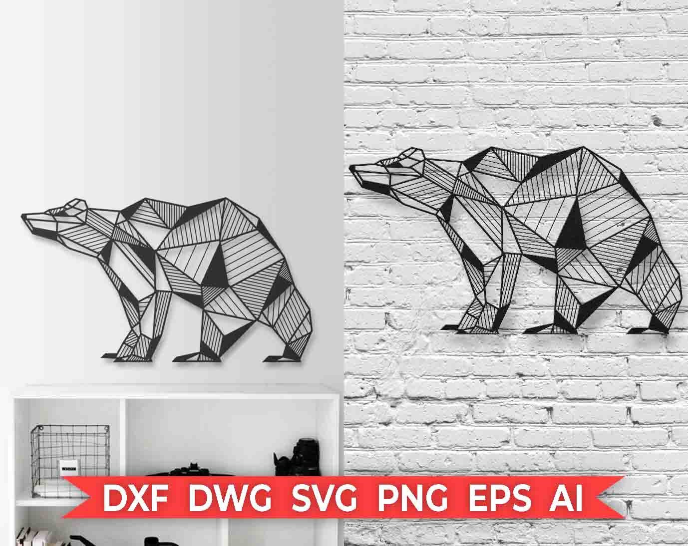 Bear Wall Decor Vector Laser Cut Template Cut File Instant - Etsy