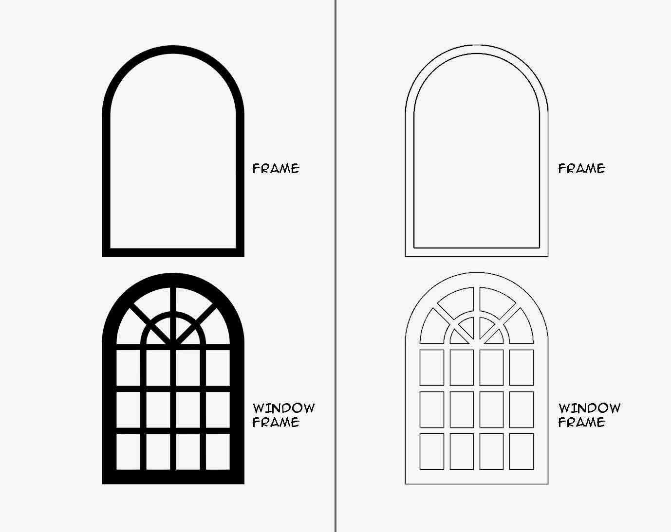 10.5'' X 15.6'' Window Frame, Instant Download, Svg Pdf Dxf Png Formats ...