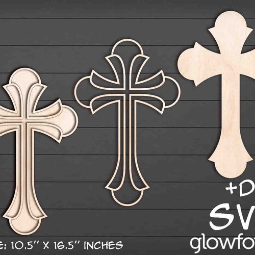 Cross Glowforge SVG Laser Cut Files Home Decor Wall Art - Etsy