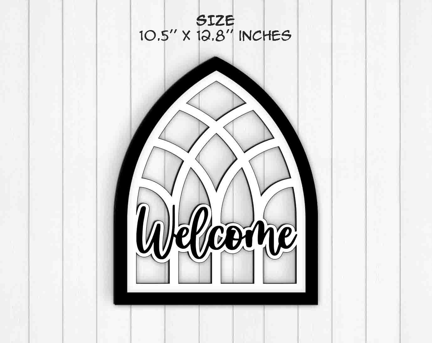 10.5'' X 12.8'' Welcome Window Frame Instant - Etsy