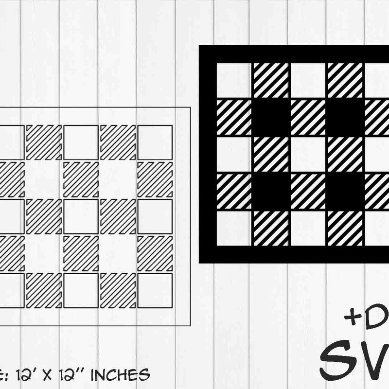 Buffalo Check Stencil - Etsy