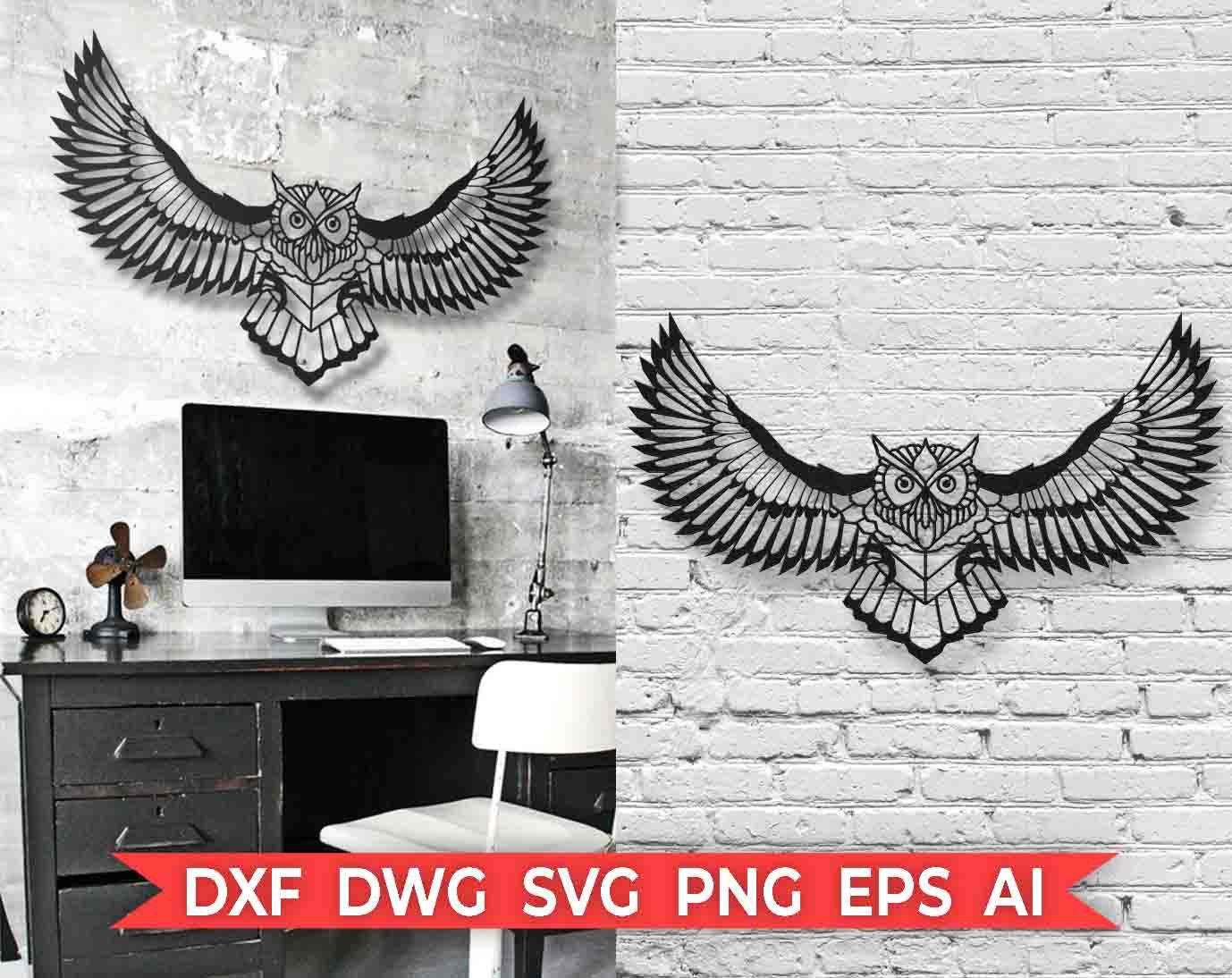 Owl Wall Decor Vector Laser Cut Template Cut File Instant - Etsy
