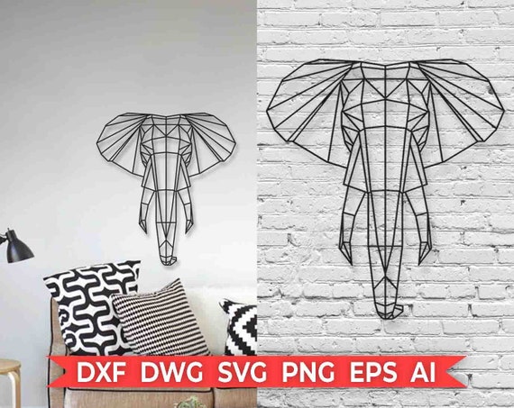 Elephant Wall Decor Vector Laser Cut Template Cut File Instant - Etsy