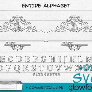 Monogram Entire Alphabet Letter, Glowforge SVG, Door Hanger, Cut File ...