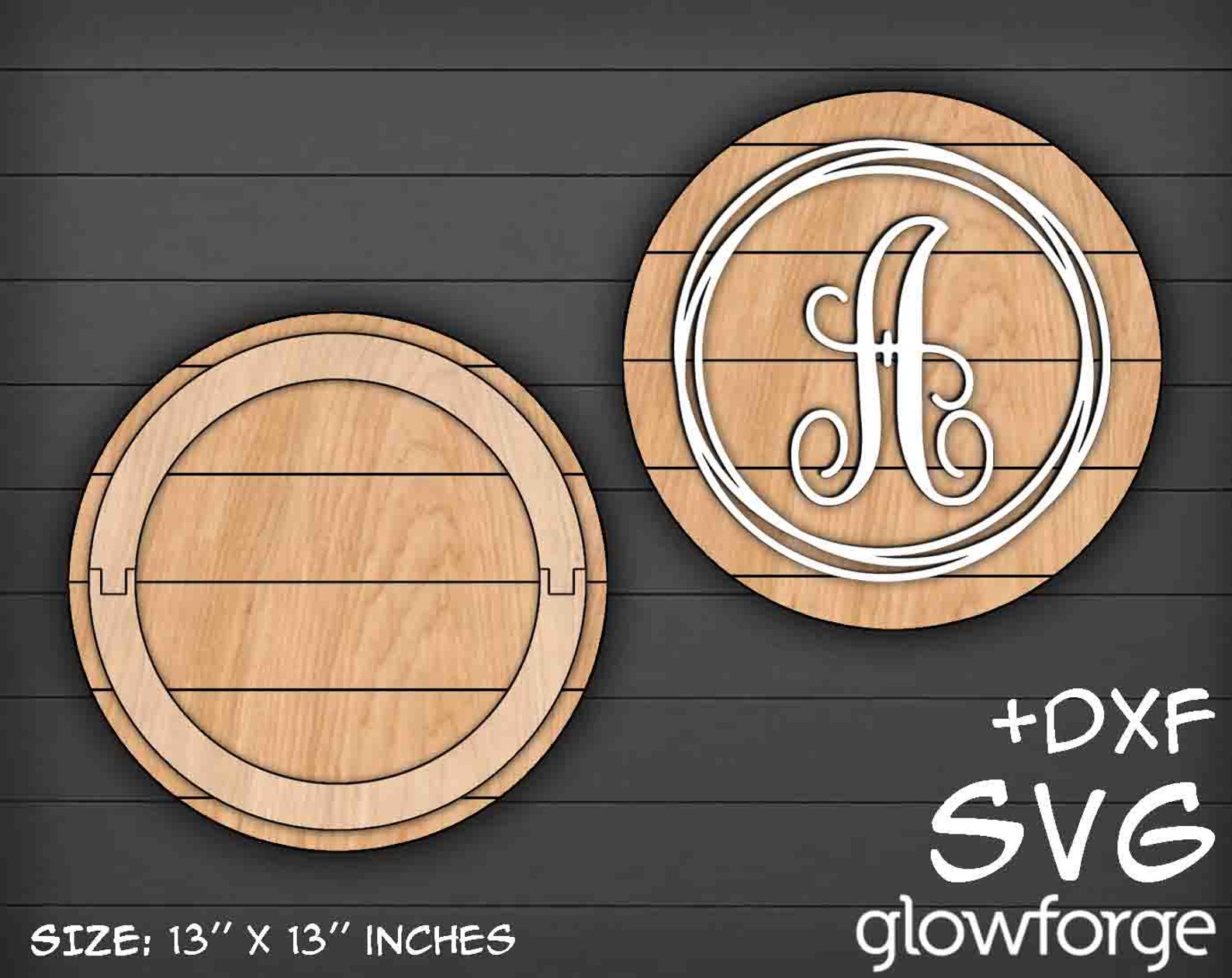 Entire Alphabet Monogram Letters Glowforge SVG Laser Cut | Etsy