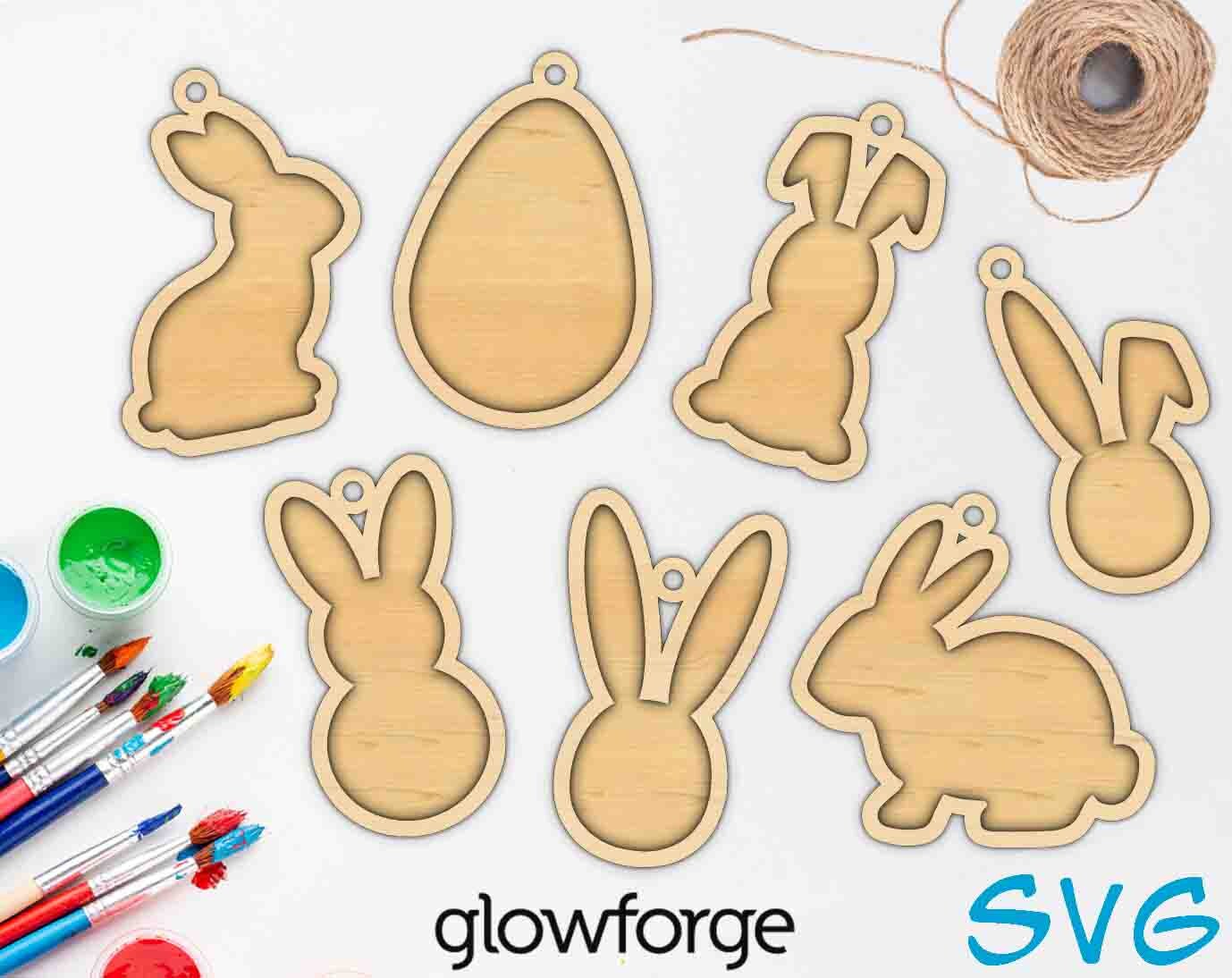 Easter Ornaments Glowforge SVG Instant Download Cut Files - Etsy
