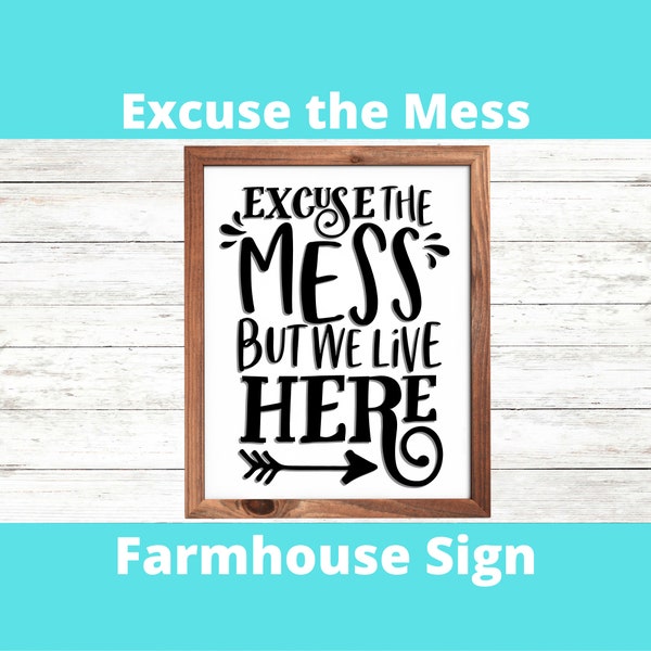Messy House Sign - Etsy