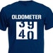 Oldometer 40 Men's T-shirt, 40th Birthday Gift for Men Him Dad Husband ...