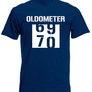 Oldometer 70 Men's T-shirt, 70th Birthday Gift for Men Him Dad Husband ...