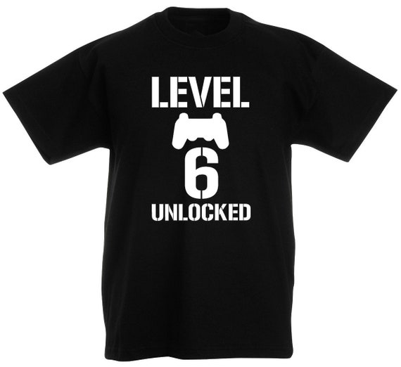 Level 6 Unlocked Boys T-Shirt 6th Birthday Gift Present For 6 | Etsy