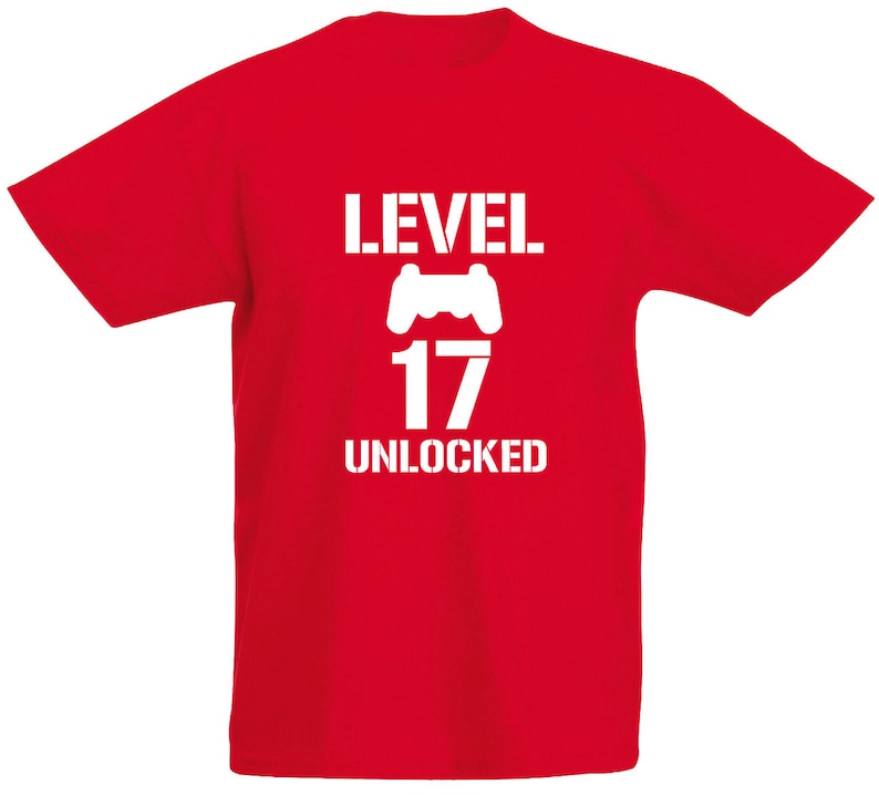 Level 17 Unlocked Boys T-shirt 17th Birthday Gift T-shirt for - Etsy