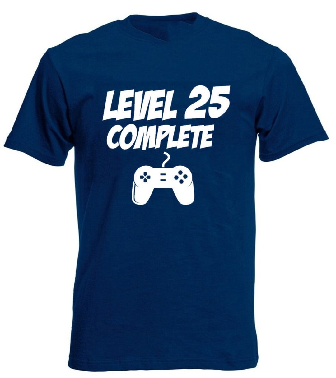 Level 25 Complete Men's T-shirt, Funny 25th Wedding Anniversary Gift ...