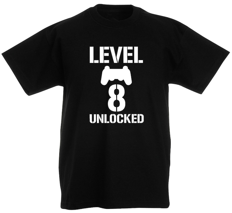 Level 8 Unlocked Boys T-shirt 8th Birthday Gift Present for 8 - Etsy