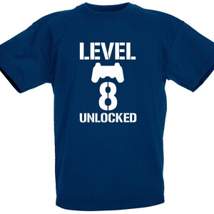 Level 8 Unlocked Boys T-shirt 8th Birthday Gift Present for 8 - Etsy