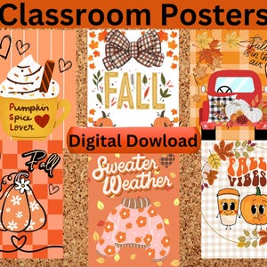 Fall Classroom Posters, Cozy Fall Vibes Theme, Groovy Classroom Posters ...