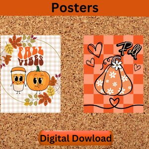 Fall Classroom Posters, Cozy Fall Vibes Theme, Groovy Classroom Posters ...