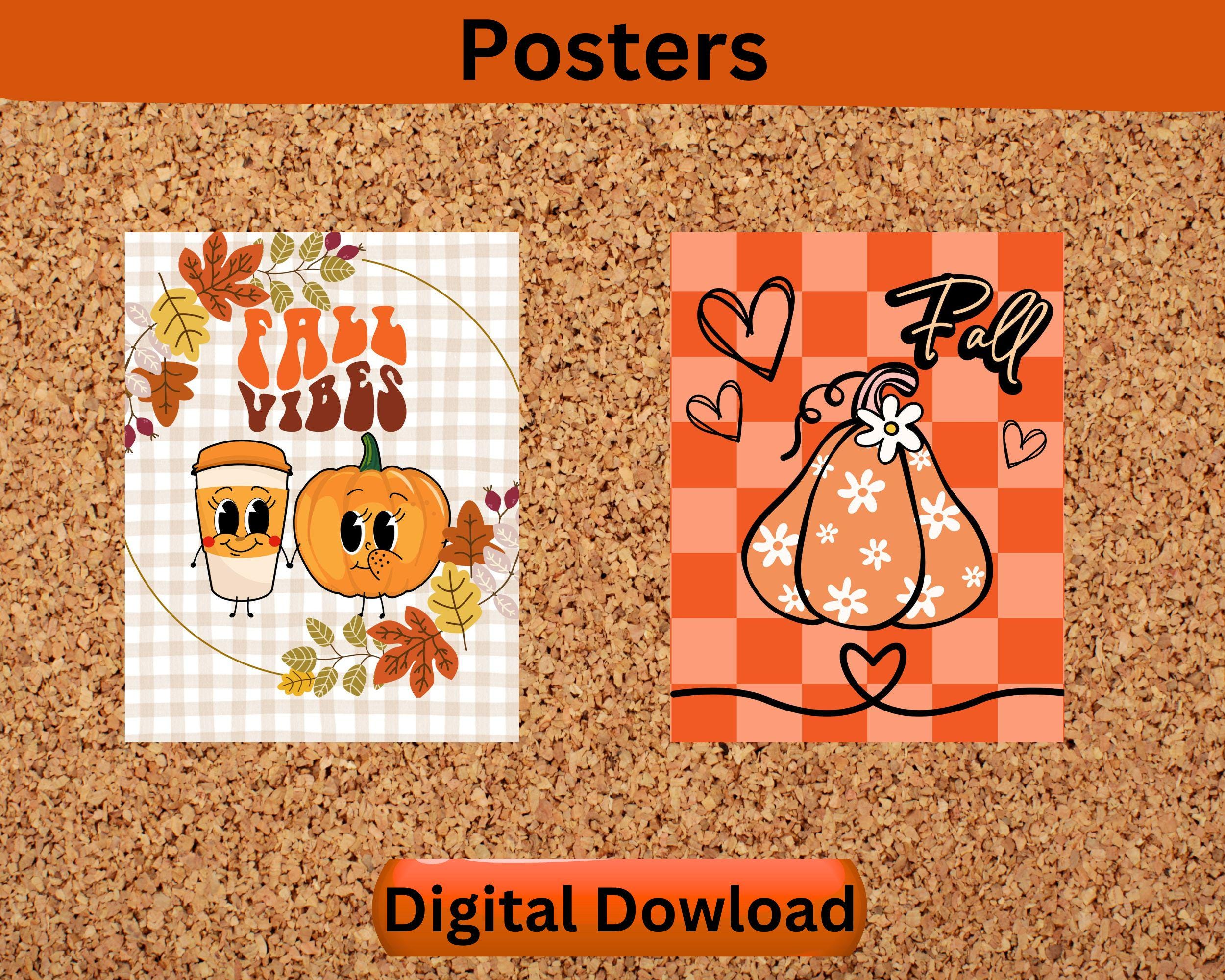 Fall Classroom Posters, Cozy Fall Vibes Theme, Groovy Classroom Posters ...