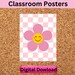 Groovy Classroom Posters, Groovy Retro and Smiley Face, Elementary ...