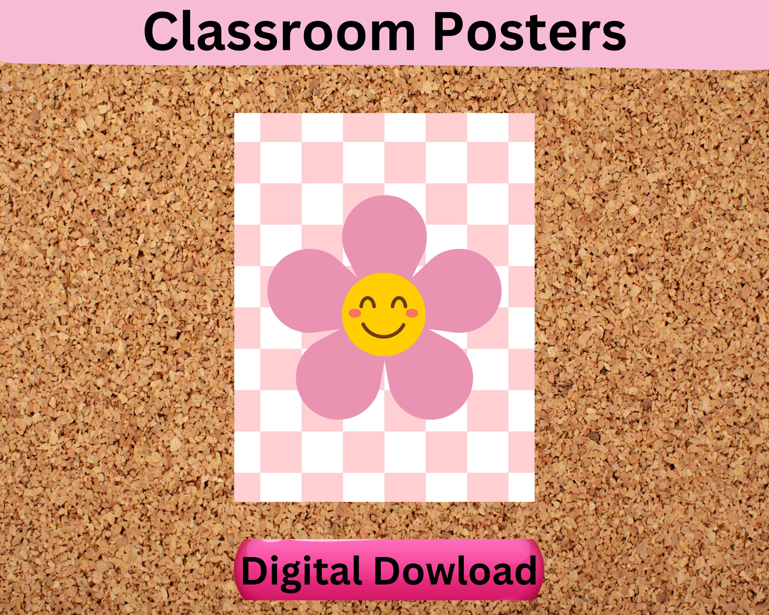 Groovy Classroom Posters, Groovy Retro and Smiley Face, Elementary ...