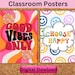 Groovy Classroom Posters, Groovy Retro and Smiley Face, Elementary ...